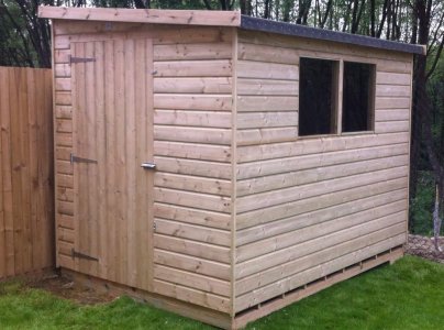 Reverse Berkshire Pent Shed Pressure Treated | Ace Sheds