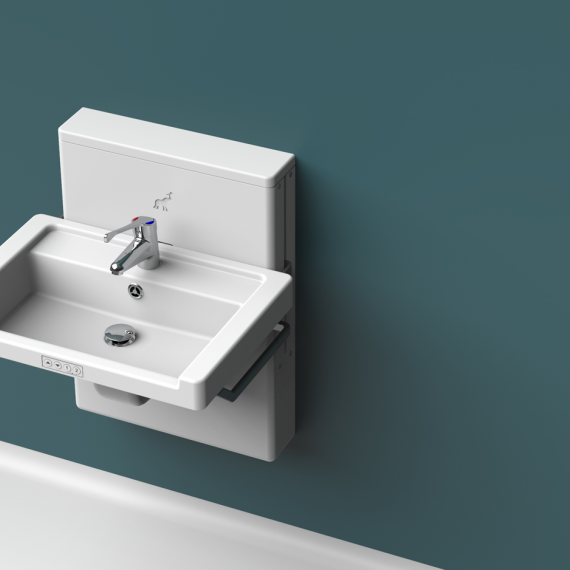 Aquba height-adjustable basin