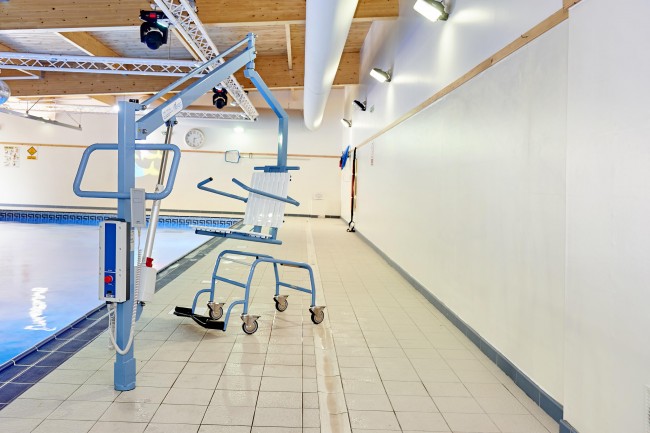 Heron pool hoist - stainless steel battery powered